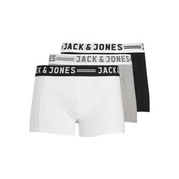 Jack & Jones Jack & Jones Herren Boxer &raquo;Sense Trunks&laquo; Packung, 3er-Pack, 3 Stk. Baumwollmischung, elastisches B&uuml;ndchen schwarz L, 3 Stk.