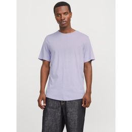 Jack & Jones Jack & Jones Herren Rundhalsshirt &raquo;JJEBASHER TEE O-NECK SS NOOS&laquo; mit Rundhalsausschnitt lila S
