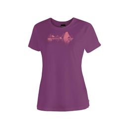 Maier Sports Damen T-Shirt &raquo;Tilia Pique W&laquo; Damen Funktionsshirt, Freizeitshirt mit Aufdruck lila 40