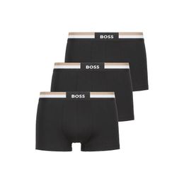 BOSS Herren BOSS Trunk &raquo;Trunk 3P Motion&laquo; Packung, 3er-Pack, 3 Stk. mit elastischem Bund schwarz L (52), 3 Stk.