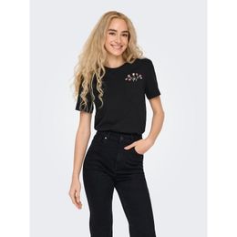 Only Damen Only Kurzarmshirt &raquo;ONLPOLLY LIFE REG S/S POCKET TOP BOX JRS&laquo; Baumwolle, regular fit, Rundhals L