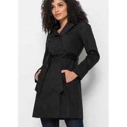 bonprix Damen bonprix Trenchcoat mit abnehmbarem Bindeg&uuml;rtel, 2-Reiher 50