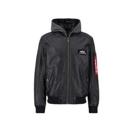 Alpha Industries Herren Lederjacke &raquo;MA-1 D-Tec Leather Bomber Jacket&laquo; schwarz M