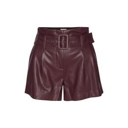 Lascana Damen Lascana Shorts aus Lederimitat, Kunstleder Shorts, elegant, modisch rot 38, N-Gr