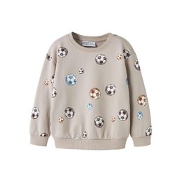 name it Sweatshirt Jungen Gr&ouml;&szlig;e 92 beige / cognac / dunkelbraun / wei&szlig;