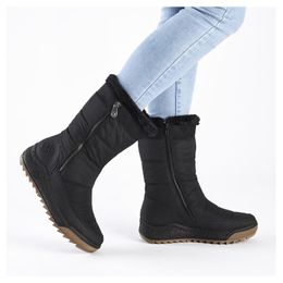 Rieker Damen Winterstiefel , Winterboots, Snowboots mit wasserabweisender RiekerTEX-Membran schwarz 40