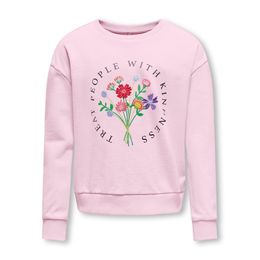 Only Girls Sweatshirt 'KOGRuna' M&auml;dchen Gr&ouml;&szlig;e 134/140 gr&uuml;n / rosa / rot / schwarz