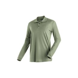 Maier Sports Herren Poloshirt &raquo;Ulrich L/S&laquo; Herren Funktionsshirt, langarm Freizeitshirt mit Hemdkragen, Reg. Fit gr&uuml;n XXL