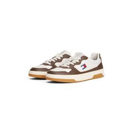 Tommy Jeans Herren Sneaker &raquo;(NEW) TJM CUPSOLE LEATHER ESS&laquo; , Freizeitschuh, Halbschuh, Schn&uuml;rschuh im Basket-Look braun 45