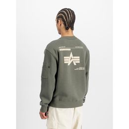 Alpha Industries Herren Sweatshirt &raquo;Label Sweater BP&laquo; gr&uuml;n 3XL