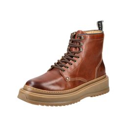 Schn&uuml;rstiefelette sneaky steve "sneaky steve Stiefelette Leder", Herren, Gr. 43, braun (cognac), Leder, Schuhe Schn&uuml;rstiefelette