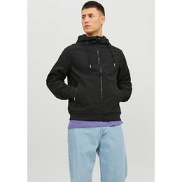 Jack & Jones Jack & Jones Herren Softshelljacke &raquo;JJEBASIC mit wasserabweisender Funktion&laquo; mit Kapuze Kunstfaser, regular fit schwarz M