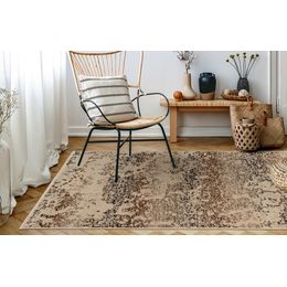 Teppich Kayoom "Charu 200", beige, B:120cm H:3,5mm L:170cm, Polypropylen, Teppiche, Teppich