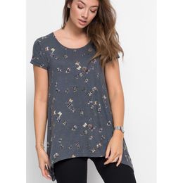 bonprix Damen bonprix T-Shirt leicht ausgestellter Schnitt, verl&auml;ngerte Saumseiten 36/38 (S)