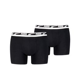 Puma Herren Puma Boxershorts &raquo;Puma MEN EVERYDAY MULTI LOGO BOXERS 2P&laquo; 2er Pack, Komfortabler Logobund schwarz L