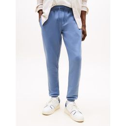 Tommy Jeans Herren Sweathose &raquo;TJM SLIM S FLAG SWEATPANT&laquo; Mit Kordelzug blau M, N-Gr