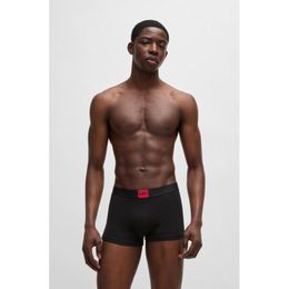 Hugo Underwear Herren HUGO Underwear Trunk Set, 3 Stk. mit kontrastfarbenen Logobadge schwarz XXL, 3 Stk.