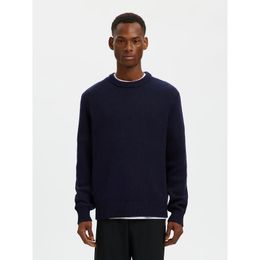 Selected Herren Selected Rundhalspullover &raquo;SLHCODY LS KNIT RELAXED CREW NECK NOOS&laquo; blau XXL