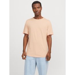 Jack & Jones Jack & Jones Herren Rundhalsshirt &raquo;JJEBASHER TEE O-NECK SS NOOS&laquo; mit Rundhalsausschnitt orange M