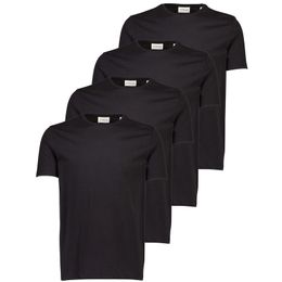 LINDBERGH Damen LINDBERGH T-Shirt Packung, 4 Stk. mit Rundhalsausschnitt im 4-er Pack schwarz L
