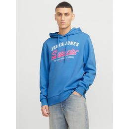 Jack & Jones Jack & Jones Damen Kapuzensweatshirt &raquo;JJELOGO SWEAT HOOD 2 COL 24/25 NOOS&laquo;, mit Logo Print blau XS