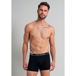 Tom Tailor Herren Tom Tailor Boxershorts &raquo;Buffer&laquo; 3er Pack, bequem, basic, eng, atmungsaktiv, Logobund, Baumwollmix schwarz S