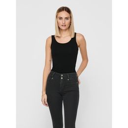 Only Damen Only Longtop &raquo;ONLLIVE &ndash; Tanktop mit figurbetontem Schnitt und Stretch&laquo; unifarben, modisch, sehr figurbetont, Baumwollmischung, Rundhals 
