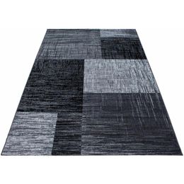 Ayyildiz Teppiche Teppich &raquo;Plus 8001&laquo; rechteckig 6 mm H&ouml;he L&auml;ufer, gemusterter Flachflor, robust, Webteppich, alle R&auml;ume schwarz Kunstfaser