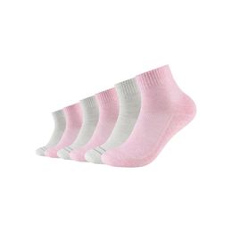 Camano Damen Kurzsocken &raquo;ca-soft&laquo; 6 Paar tlg. mit verst&auml;rktem Zehenbereich rosa 35-38