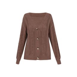 MIMO Strickjacke 'Classic Look' Damen Gr&ouml;&szlig;e XL karamell