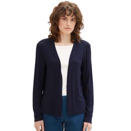 Tom Tailor Damen Tom Tailor Cardigan ohne Verschluss blau S (36)