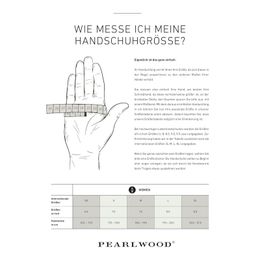 Pearlwood Damen Pearlwood Lederhandschuhe &raquo;Meg&laquo; dekorativer Rockstud - elastischer Bund - Seitenschlitz blau