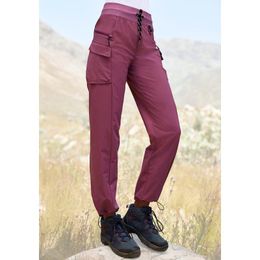 active by Lascana Lascana Active Damen LASCANA ACTIVE Trekkinghose &raquo;Cargo Pants&laquo; Schlupfform lila 34, N-Gr
