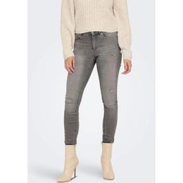 Only Damen Only Skinny-fit-Jeans &raquo;ONLBLUSH MID SK AK RW DST DNM REA724NOOS&laquo; mit Destroyed Effekt blau XS (34), L&auml;nge 32