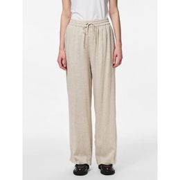 Pieces Damen Pieces Schlupfhose &raquo;PCPIA HW WIDE PANTS WVN NOOS&laquo; Sommerhose, mit Leinen beige M, N-Gr