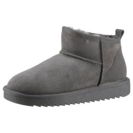Ara Damen Winterboots &raquo;ALASKA Short&laquo; , Schlupfboots, Snowboots, Winterboots mit Anziehlasche grau 43