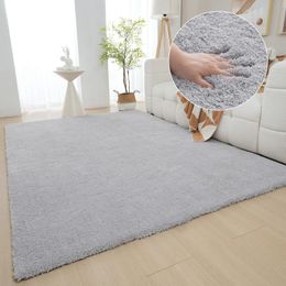 OTTO home Hochflor-Teppich &raquo;Microfaser Teppich Magong, besonders weich, sehr feiner Flor&laquo; rechteckig 25 mm H&ouml;he uni, Wohnzimmer, Schlafzimmer, 