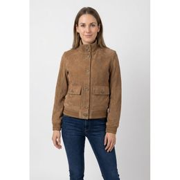 Mauritius Damen Lederjacke &raquo;MWDajana&laquo; Blouson aus Veloursleder XXL (44) Trachtenmode