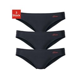 s.Oliver Damen s.Oliver Bikinislip 3er-Pack, aus elastischer Baumwoll-Qualit&auml;t schwarz 32/34 (S)
