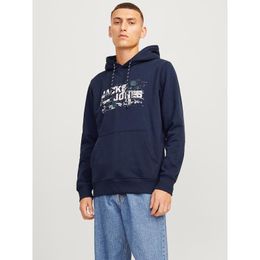 Jack & Jones Jack & Jones Herren Kapuzensweatshirt &raquo;JCOOUTDOOR LOGO SWEAT HOOD SN&laquo; blau XS