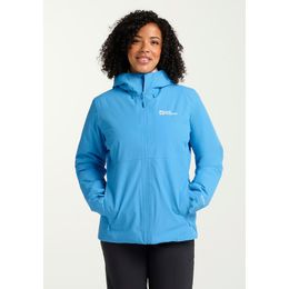 Jack Wolfskin Damen Outdoorjacke &raquo;WISPER INS JKT W&laquo; mit Kapuze blau L (42/44)