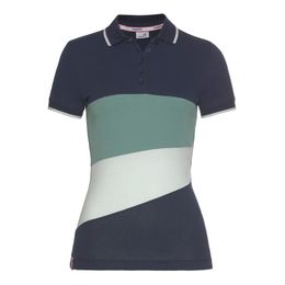 Kangaroos Damen Kangaroos Poloshirt Kurzarm, figurbetonter Schnitt, Colourblocking-Optik, Polokragen wei&szlig; 32/34