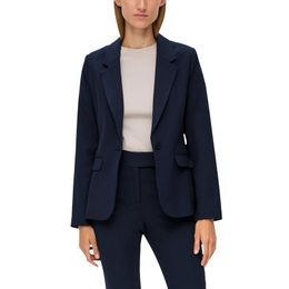 s.Oliver BLACK LABEL Damen s.Oliver BLACK LABEL Kurzblazer mit Stretch und 1-Knopf-Verschluss blau 38