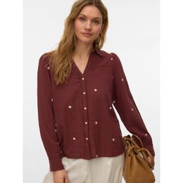 V&eacute;ro Moda Vero Moda Damen Langarmbluse &raquo;VMJILLIAN LS SHIRT WVN BTQ&laquo; Baumwolle M