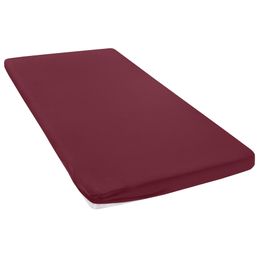 Spannbettlaken OTTO HOME "Topper Basic, in Gr. 90x200, 140x200 oder 180x200 cm", bordeaux, B:160cm L:200cm, Baumwoll-Jersey, Obermaterial: 100% Baumwolle, Bettlaken, Spannbettlaken, Baumwolle, Matratzen bis 8 cm H&ouml;he, Bettlaken, Spannbetttuch, Laken