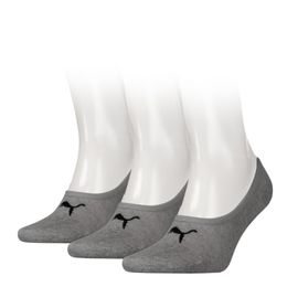 Puma Damen Puma F&uuml;&szlig;linge &raquo;Puma UNISEX FOOTIE 3P&laquo; 3 Paar, 3 Paar tlg. NoShow Socks, atmungsaktiv, elastisches B&uuml;ndchen grau 43-46