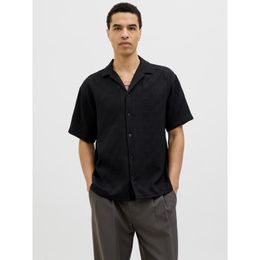Jack & Jones Jack & Jones Herren Kurzarmhemd &raquo;JJEMATTEO RESORT SHIRT SS SN&laquo; mit Resort Kragen schwarz S, N-Gr