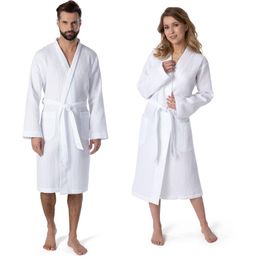 M&ouml;ve Kimono &raquo;Homewear, ideal f&uuml;r Sauna & Spa, Hotelbademantel, Morgenmantel&laquo; 1 Stk. Piqu&eacute;e-Oberfl&auml;che wei&szlig; Piqu&eacute;