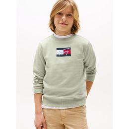 Tommy Hilfiger Jungen Sweatshirt &raquo;TOMMY SCRIPT FLAG SWEATSHIRT&laquo;, f&uuml;r Kinder bis 16 Jahre, Flag-Logo-Druck gr&uuml;n 3 (98)