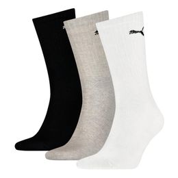 Puma Damen Puma Sportsocken &raquo;UNISEX LIGHT CREW SOCK&laquo; 3 Stk. tlg. Mit flacher Zehennaht wei&szlig; 43-46